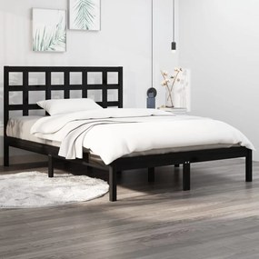 vidaXL Rám postele masivní dřevo 120 x 200 cm [3105468] Barva: Černá