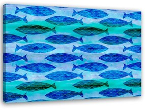 Gario Obraz na plátně Hejno modrých ryb - Andrea Haase Rozměry: 60 x 40 cm