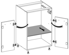 GLAMOUR b | dolní skříňka GLA-7D | 90 cm | bílá mat