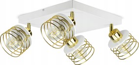 Lampa Stropní Svítidlo Lustr Glamour Zlatý Chrom Měď