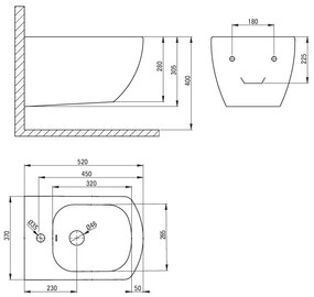Deante Anemon, závěsný bidet 52 x 37 cm Rimfree, bílá, CDZ_6BPW