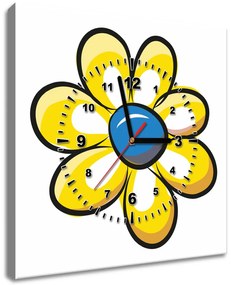 Gario Obraz s hodinami Citrónový kvítek Rozměry: 40 x 40 cm