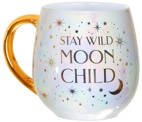 sass & belle Kameninový hrnek Stay Wild Moon Child 500 ml, multi barva, zlatá barva, keramika