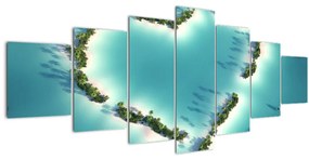 Obraz - Ostrovy srdce (210x100 cm)