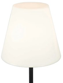Venkovní stojací lampa černá s bílým stínítkem 35 cm IP65 - Virginia