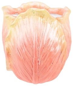 Oranžový nástěnný květináč ve tvaru květu tulipánu – 12x8x15 cm