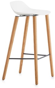 CRASSEVIG - Barová židle POLA LOW s čalouněným sedákem, výška 73 cm