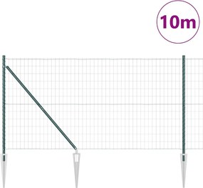 Evropský plot se hroty 10 x 1,2 m Ocel potažená PVC Zelená 3350556