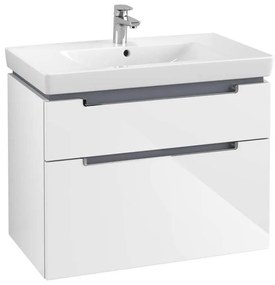 Villeroy & Boch Subway 2.0 - Umyvadlová skříňka, 79x59x45 cm, 2 zásuvky, Glosy White A91410DH
