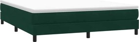 Postel Box Spring bez matrace tmavě zelená 180x220 cm samet 3315888
