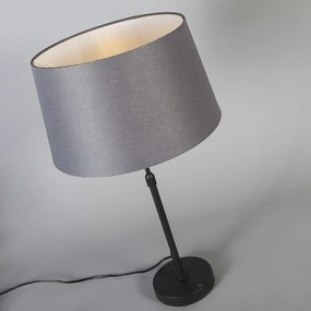 Stolní lampa černá s odstínem šedi 35 cm nastavitelná - Parte