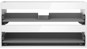 Mexen Box-A, závěsná skříňka 90 cm, 2 zásuvky, bílá lesklá, 91AX0-0900-470-2-00