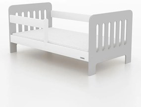 Dětská postel se zábranou New Baby ERIK 140x70 cm bílo-šedá Barva: Šedá