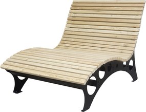 Home Deluxe Dřevěné vlnité lehátko Taiga (120 cm)