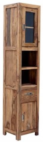 Indický nábytek - Skříňka do koupelny Nela 40x190x35 z indického masivu palisandr Only stain