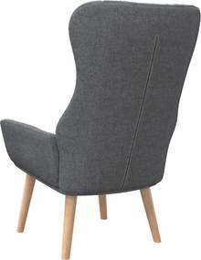 Relaxační židle tmavě šedá textil 341395