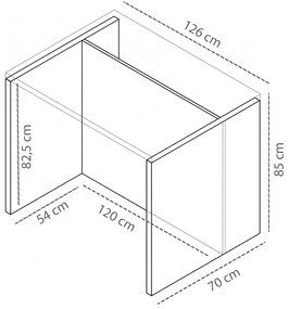 Kuchyňský ostrůvek KW 126x70 cm + stůl KS 130x80 cm | ANDERSEN