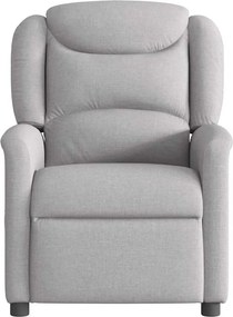 Elektrické masážní polohovací křeslo obláčkově šedé textil 3303193