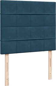 Box spring postel s matrací modrá 120 x 190 cm samet 3293162