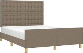 Rám postele bez matrace taupe 140 x 200 cm textil 3125385