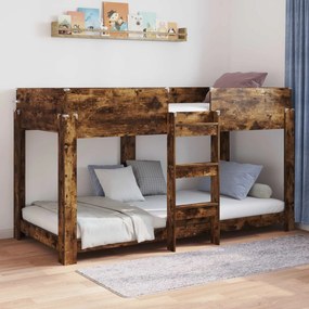 Patrová postel pro děti Kouřový dub 80 x 200 cm 3410527