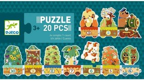 Puzzle djeco puzzle vlak se zvířátky - 20 pcs