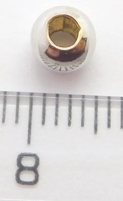 Klenoty Budín Zlatý přívěsek - bílá kulička provlékací (korálek) na zlatý řetízek 585/0,25gr PK1B