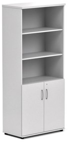 NABYTEK-DESIGNOVY.CZ - S582 19 - Kancelářská skříň Komfort, 80x38,5x183,5 cm, dveře 2/5 , ořech/šedá