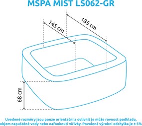 Mspa | Vířivý bazén MSPA Mist LS062-GR | 11400313