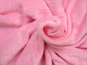 Světle růžová mikroplyšová deka VIOLET, 200x230 cm