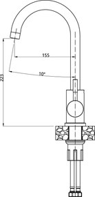 Kuchyňský nerezový dřez QUADRON LUKE 110 černý metalický s baterií a příslušenstvím 58x45x20 cm