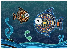 Obraz - Malované rybičky (70x50 cm)