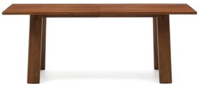 Rozkládací jídelní stůl s přídavnou deskou s deskou v dekoru ořechového dřeva 95x200 cm Arlen – Kave Home