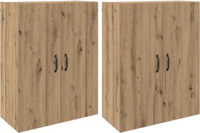 Nástěnná skříň 2 ks Artisanový dub 69,5 x 34 x 90 cm 3394552