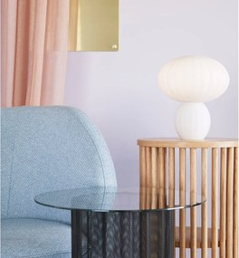 Bílá skleněná stolní lampa (výška 28 cm) Kumu – Hübsch