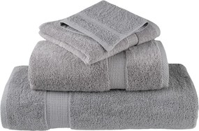 Prémiové ručníky SOLUND 2 ks šedé 100x200 cm 600 g/m² 137317