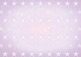 Fototapeta - Hvězdy na růžovém pozadí (152,5x104 cm)