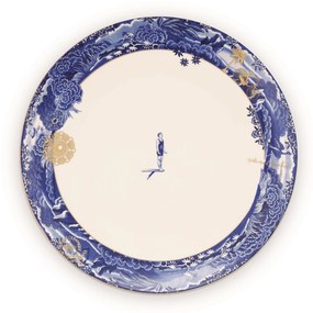 Pip Studio Heritage talíř Ø26.5cm,  modro-bílý (Velký porcelánový talíř)