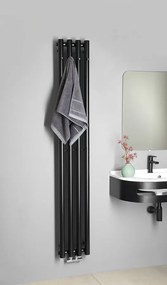 Sapho Sapho, PILON topné těleso 270x1800mm, se 4 háčky, černá mat, IZ122T