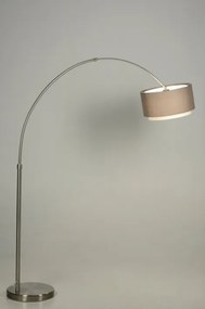Stojací designová oblouková lampa Soffito Taupe