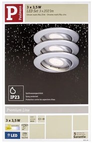 Paulmann 92516 - SADA 3xLED-GU10/3,5W Koupelnové podhledové svítidlo 230V