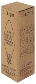 Toolight Toolight, LED žárovka E27, 8W, 560lm, 3000K teplá, RSL035, OSW-20020