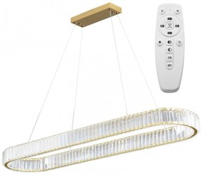 Toolight Toolight, LED stropní svítidlo 100x30 cm, 22W, APP1508-CP, zlatá matná, OSW-06971