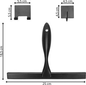 Stěrka do koupelny SPRINGOS HA1115 černá