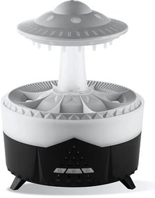 Verk Group Vlhčič vzduchu, diffuzér vůně, led lampa ve tvaru ufo s dálkovým ovládáním