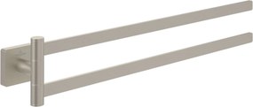 Villeroy & Boch Elements Striking - Držák ručníků dvojitý, délka 43 cm, matný kartáčovaný nikl TVA15202500064