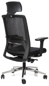 Kancelářská ergonomická židle Sego FRAME — síť/látka, černá