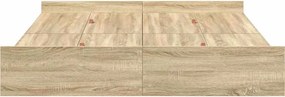Rám postele s úložným prostorem s čelo Sonoma dub 140 x 200 cm 3335295