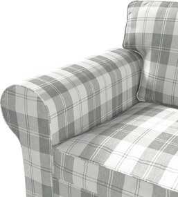 Potah na pohovku IKEA Ektorp 2-místná rozkládací  NOVÝ MODEL 2012 barva šedá látka pletený vzor, vzorované