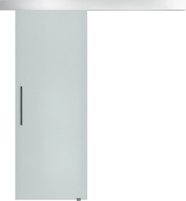 HOMCOM Skleněné posuvné dveře komplet posuvné dveře, pokojové dveře s madlem, jednostranně satinované, 2050x900mm| Aosom